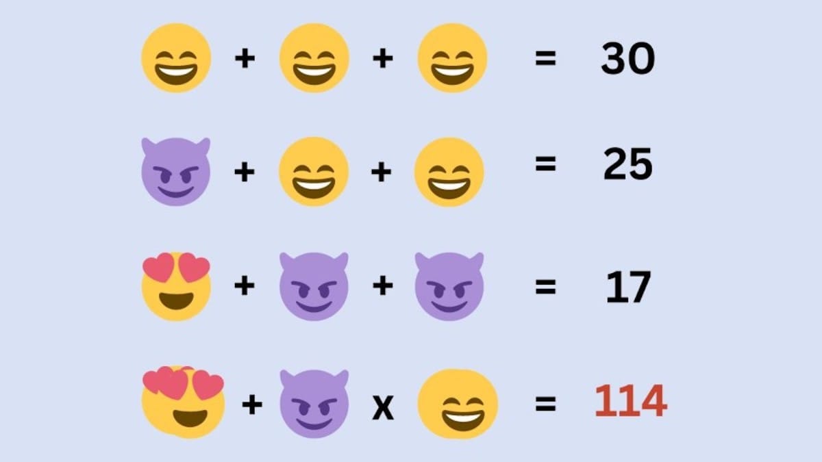 Brain Teaser Value of the Emojis: Solve and Find the Value of the ...