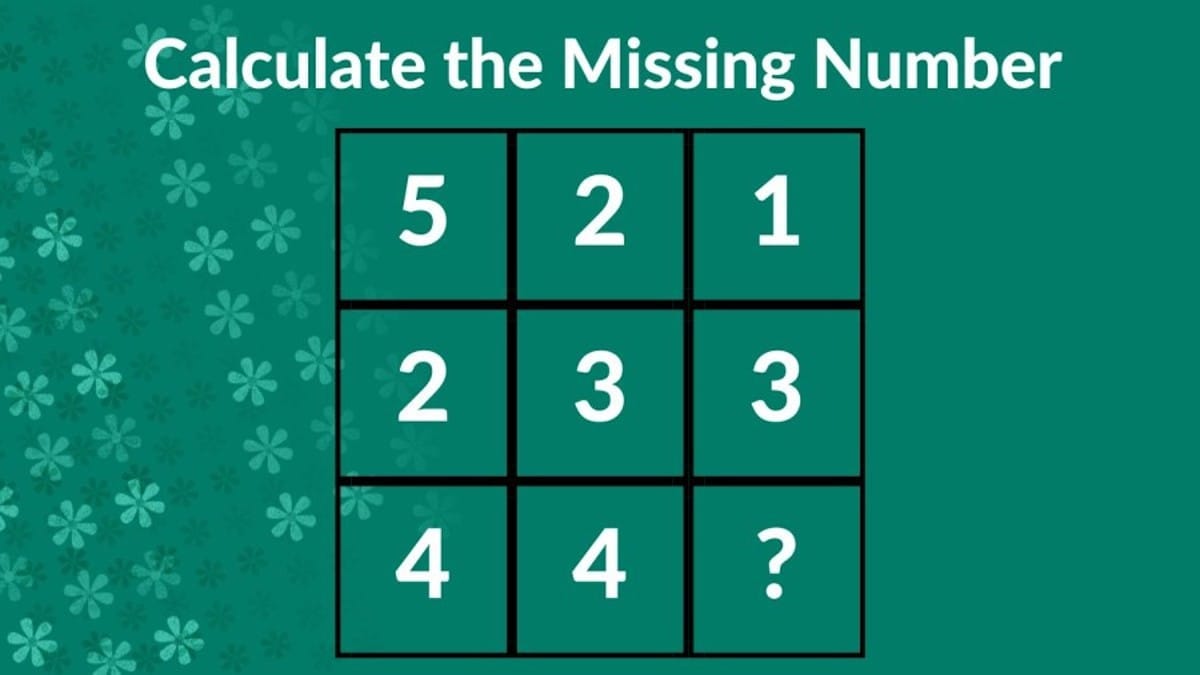 Calculate The Missing Number: Only A Genius Can Calculate The Missing ...
