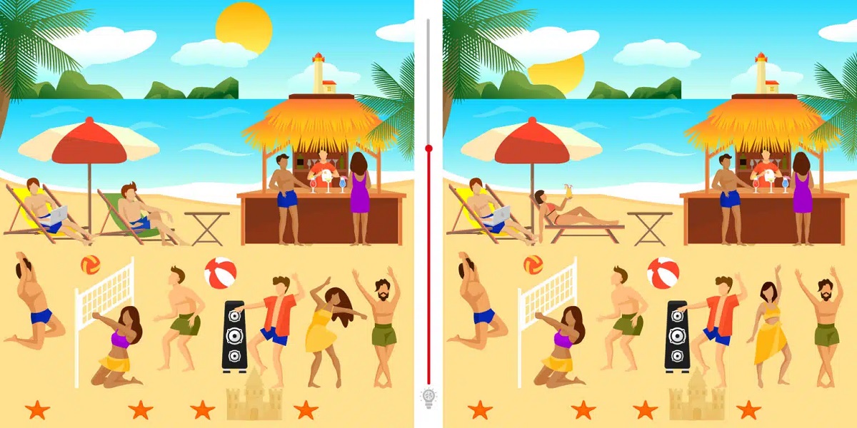 Beach Visual Challenge: Will You Be Able To Spot The 3 Differences ...