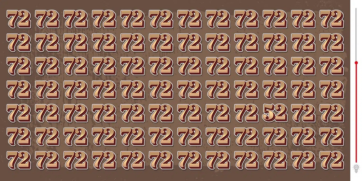 Visual Numbers Challenge: Can You Identify The Intruder Hidden Among The Numbers 72 In Less Than ...