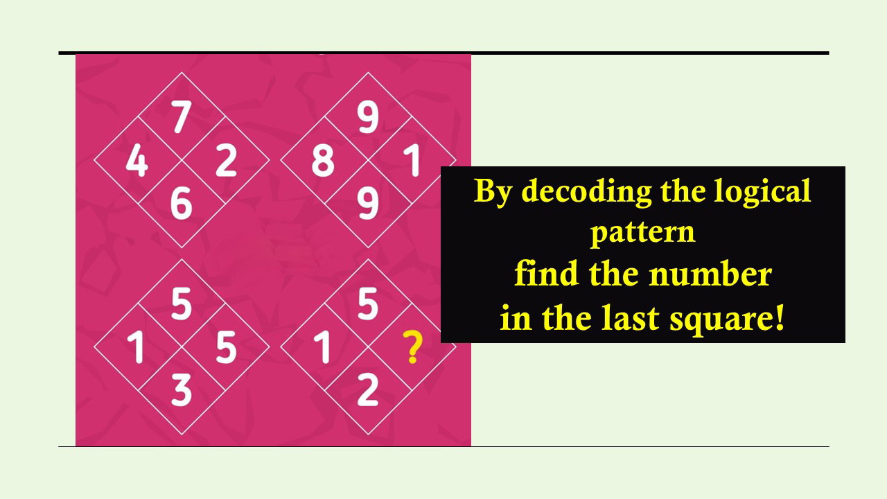 IQ TEST: By decoding the logical pattern, find the number in the last ...