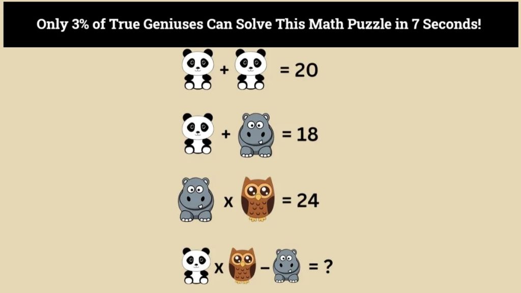 Only 3% of True Geniuses Can Solve This Math Puzzle in 7 Seconds ...
